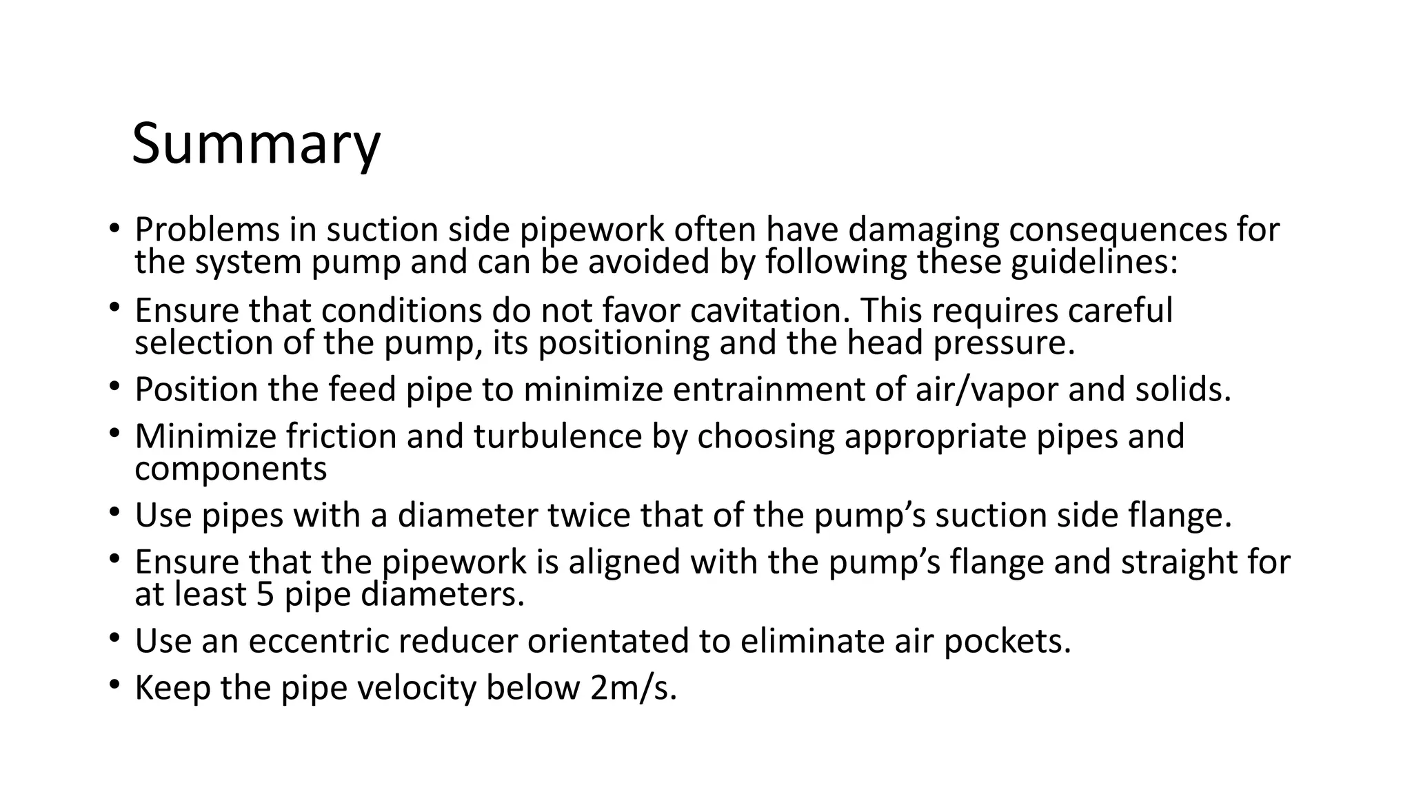 Pumps and its operation characteristic and performance | PPTX