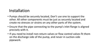 Pumps and its operation characteristic and performance | PPTX