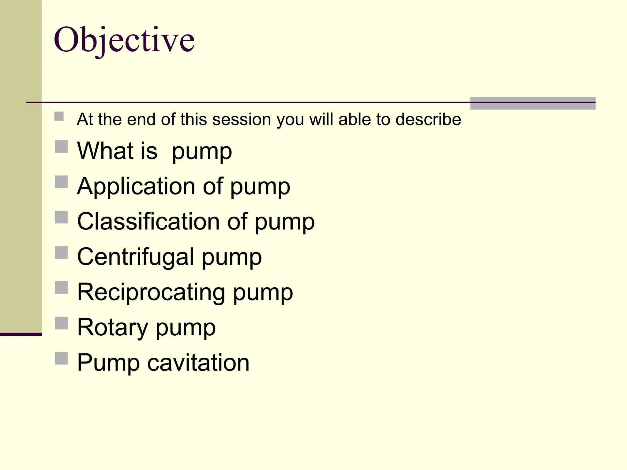 Basics Of Pump types, Details, and working principles. | PPT