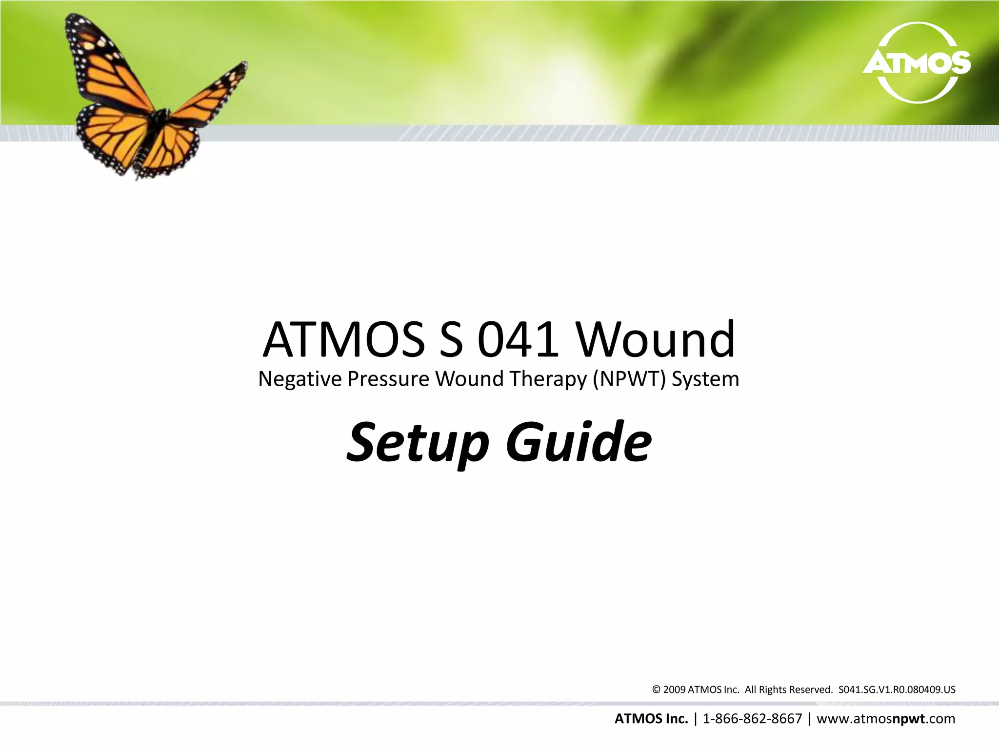 ATMOS NPWT System and Dressing Setup | PPTX