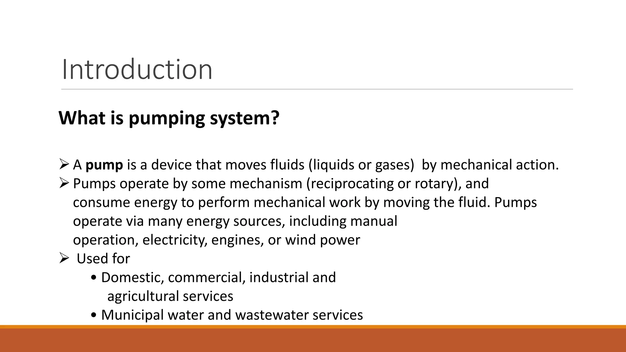 Pump and pumping system | PPTX