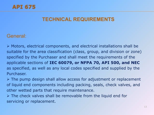 Pump api 675 presentation | PPTX