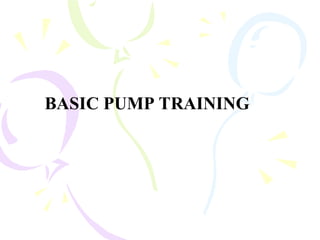 Electromechanical works :PUMP BASIC TRAINING | PPT