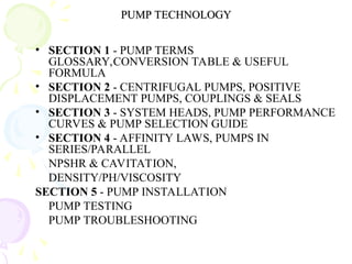Electromechanical works :PUMP BASIC TRAINING | PPT