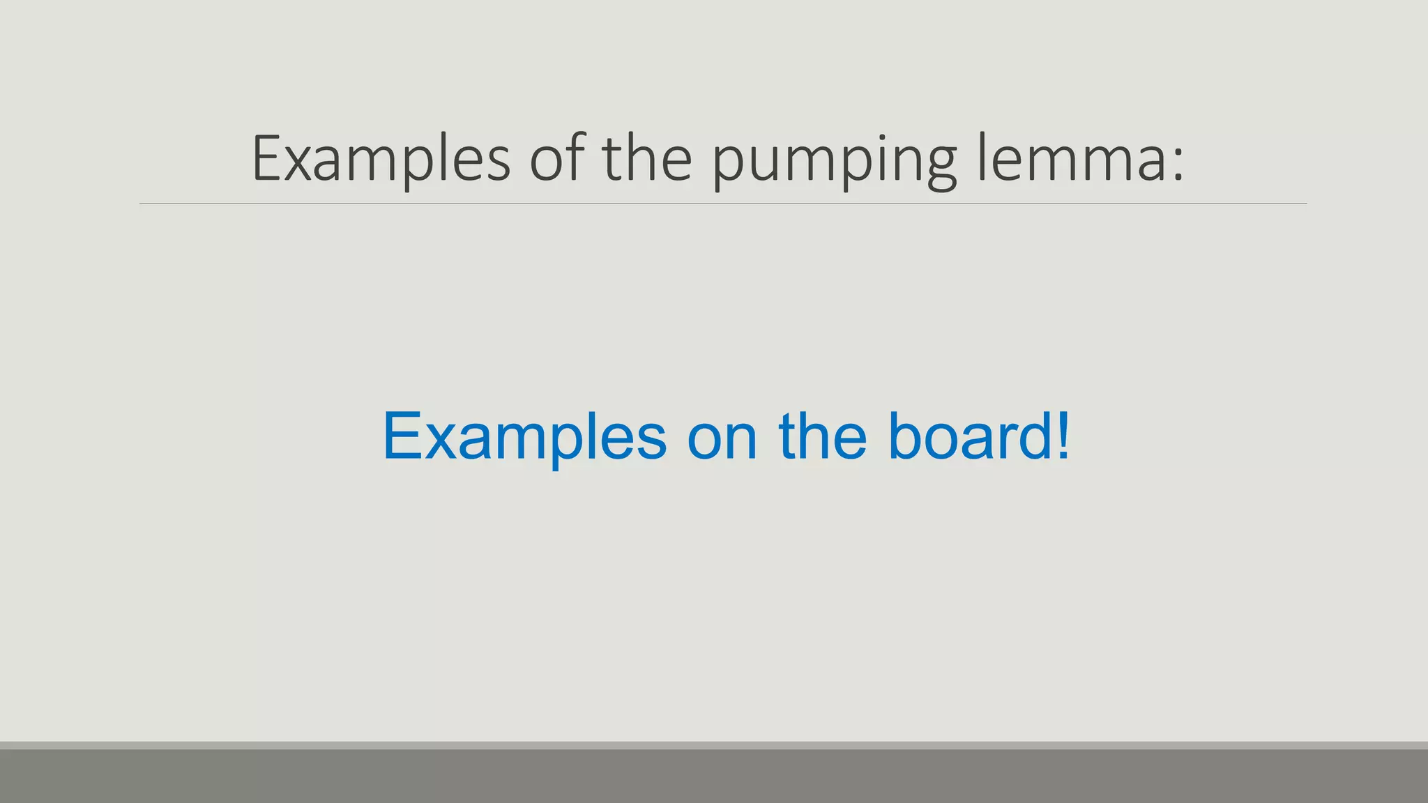 Pumping lemma | PDF