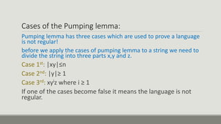 Pumping lemma | PDF