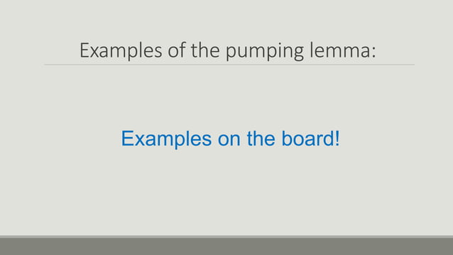 Pumping lemma | PDF