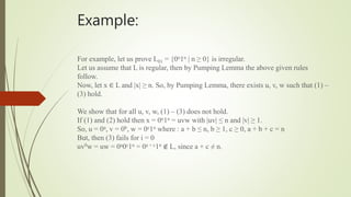 Pumping lemma | PPTX