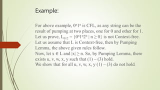 Pumping lemma | PPTX