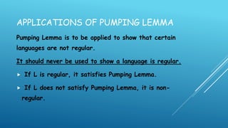 Pumping lemma for cfl | PDF