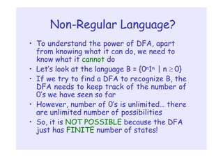 Pumping lemma for regular set h1 | PPT