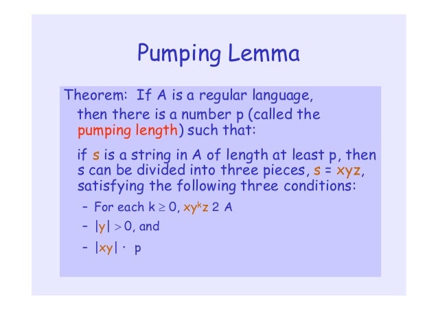 Pumping Lemma For Regular Set H1