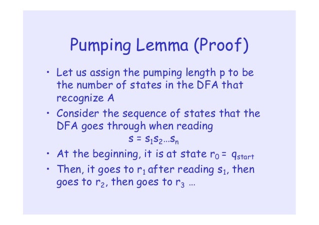 Pumping Lemma For Regular Set H1