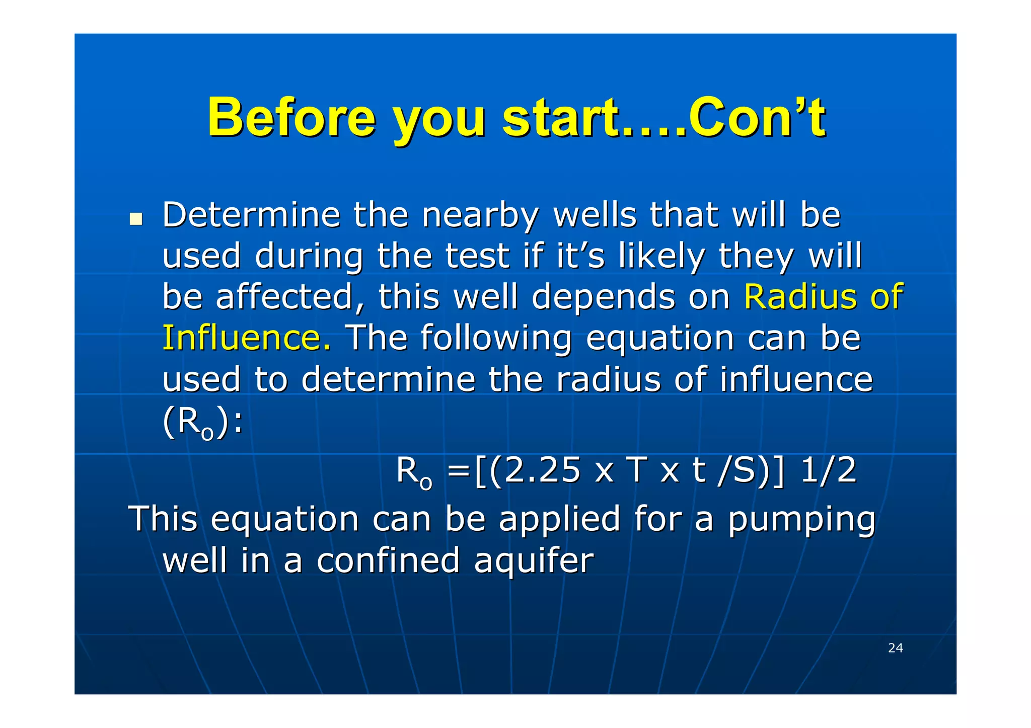 Pumping test | PDF
