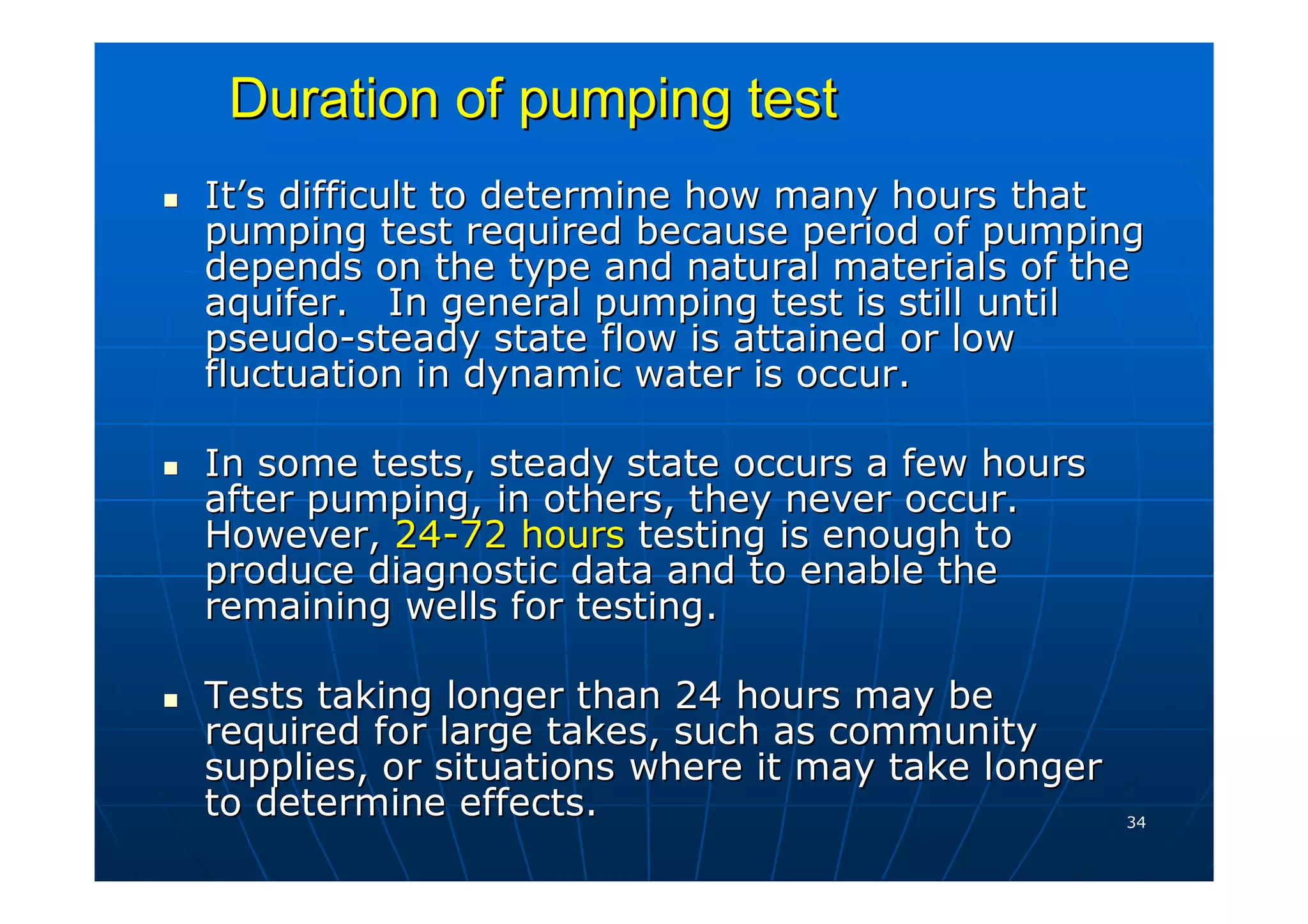 Pumping test | PDF
