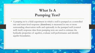 Pumping test | PPTX