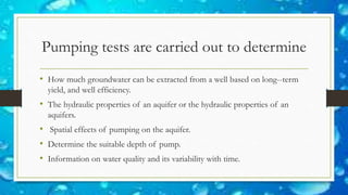 Pumping test | PPTX