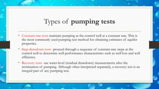 Pumping test | PPTX