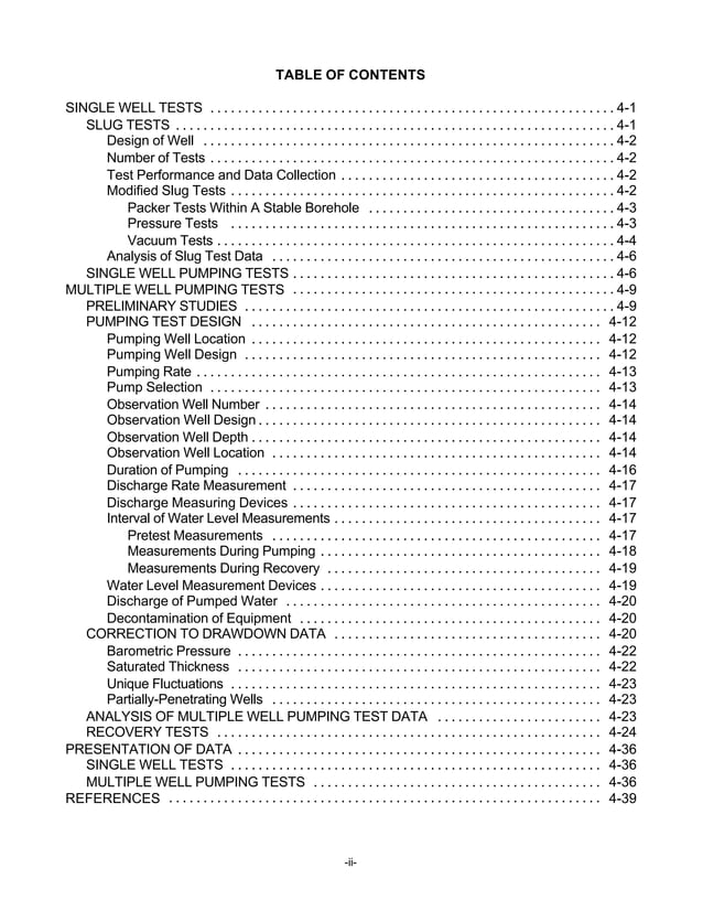 Pumping tests, epa guidance | PDF