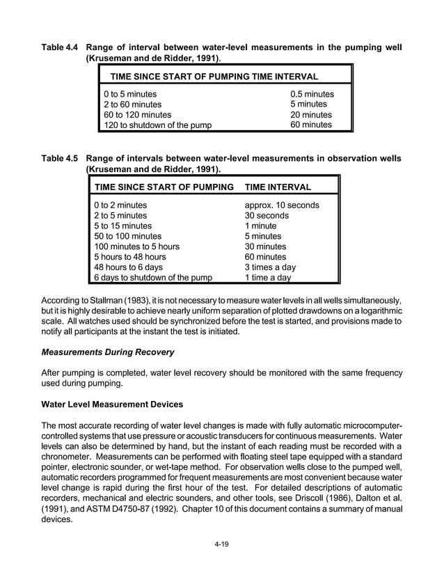 Pumping tests, epa guidance | PDF