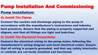 Pump installation guidelines in an industry | PDF