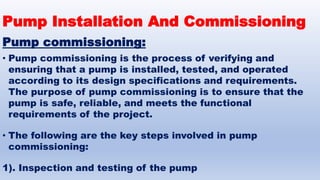 Pump installation guidelines in an industry | PDF