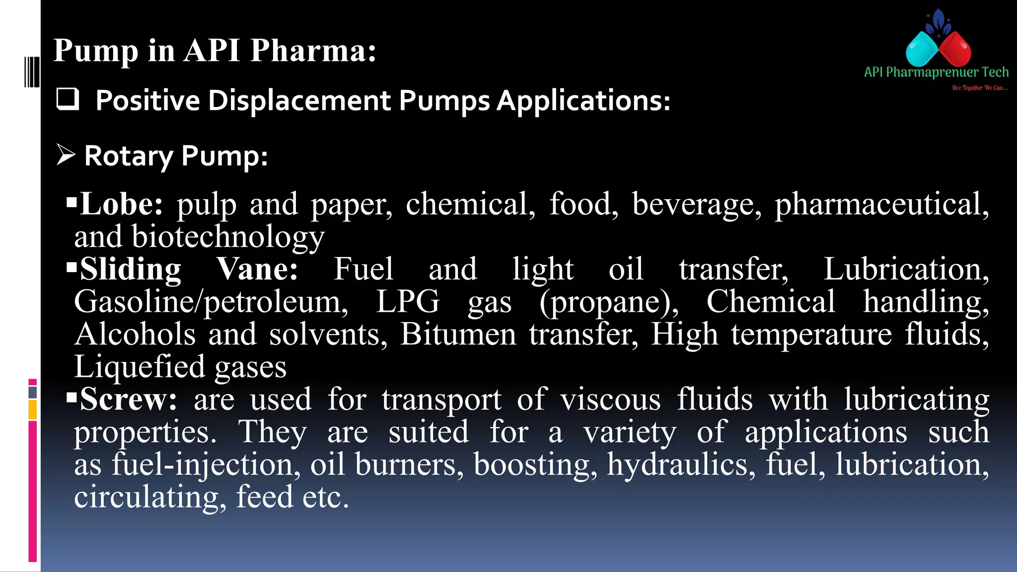 Pumps in Pharmaceutical & Chemical Industries | PPTX