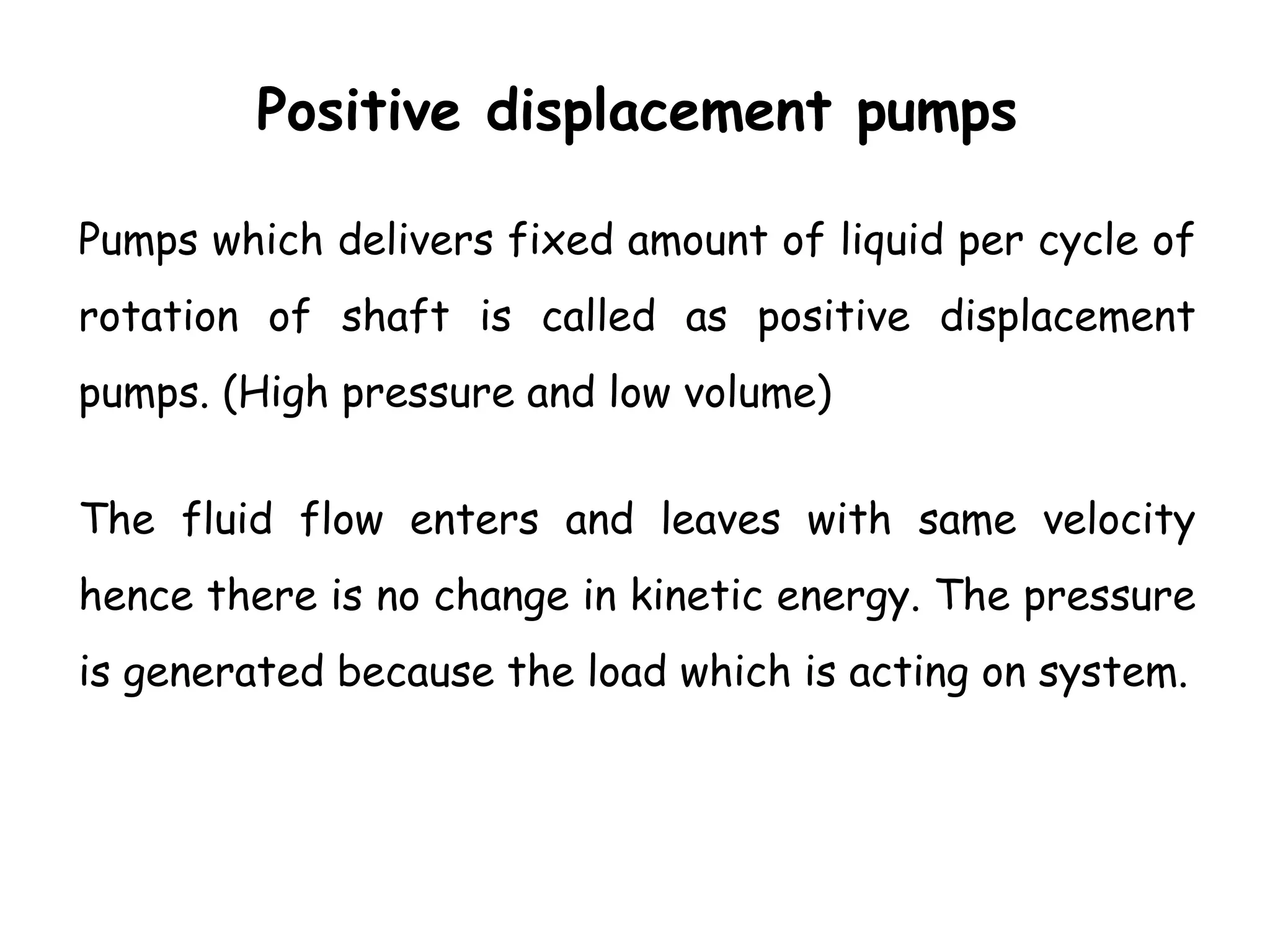 Hydraulic Pumps (Positive displacement pumps) | PPTX