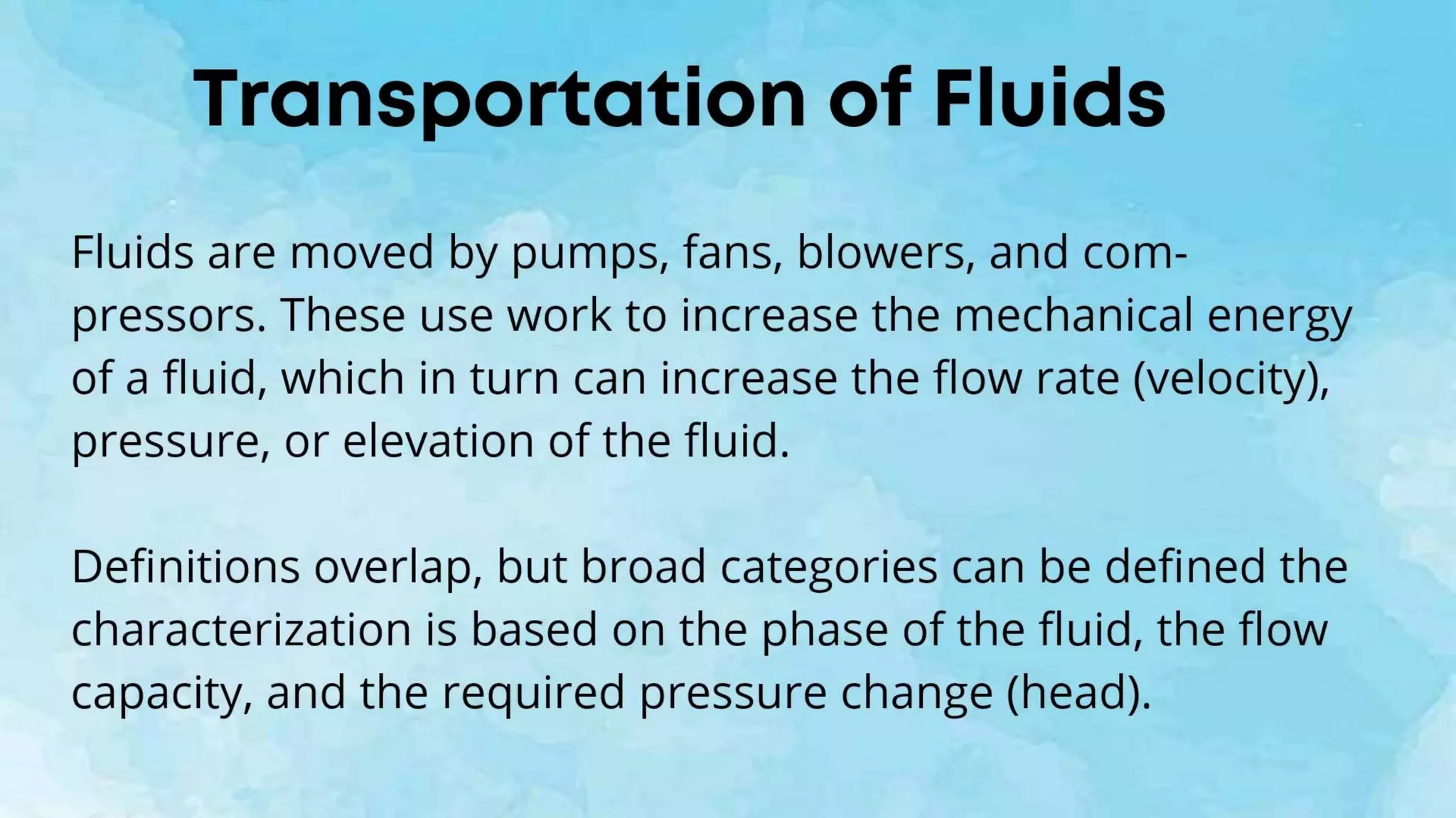 Transportation of fluids via Pumps | PPTX