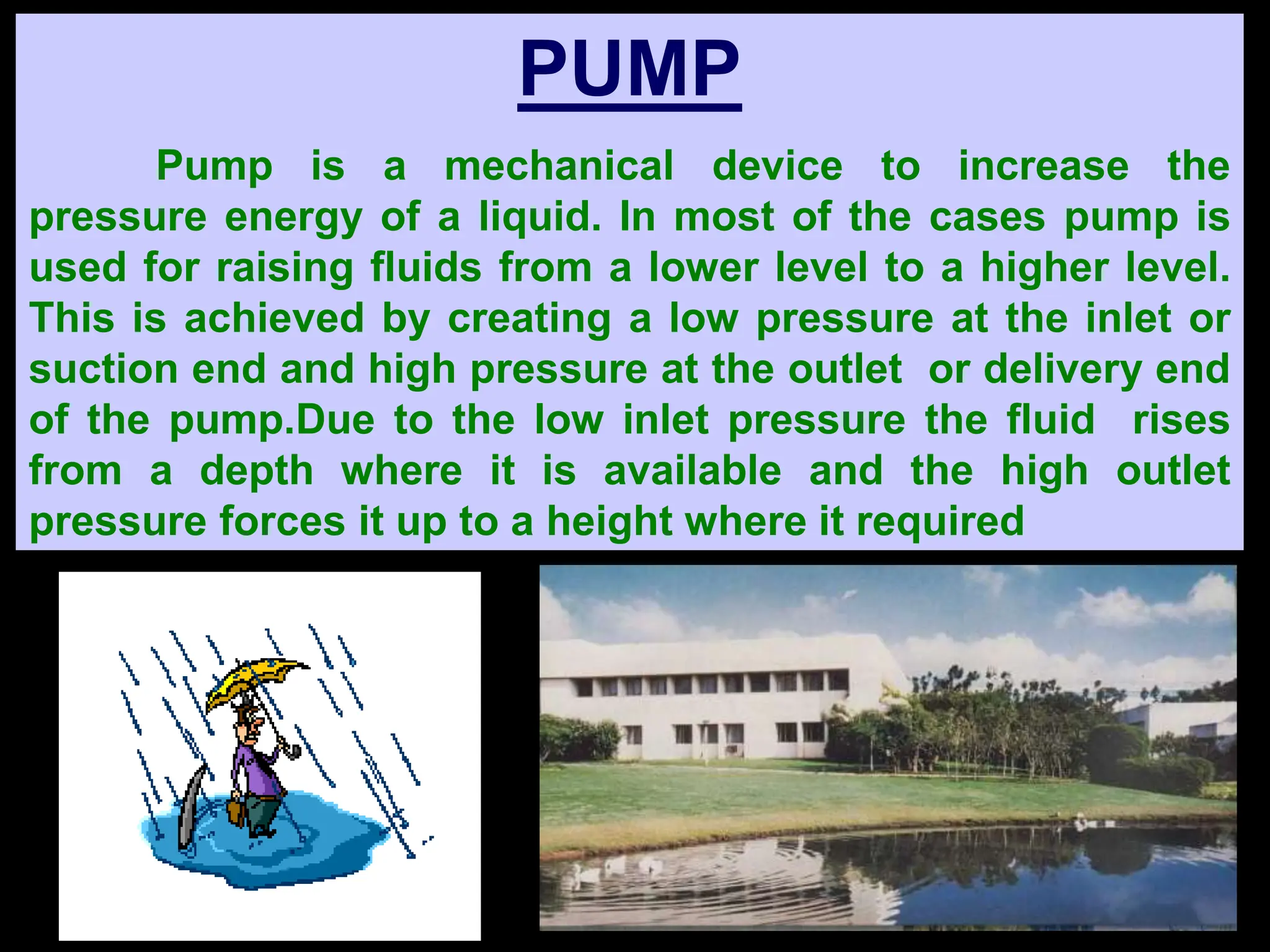 Pumps, a prime mover, pumping system layout.ppt