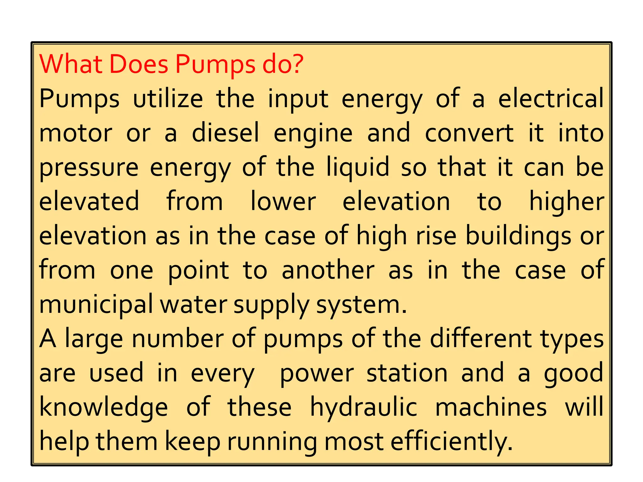 Pumps of all the pump of power plant engineer | PPTX