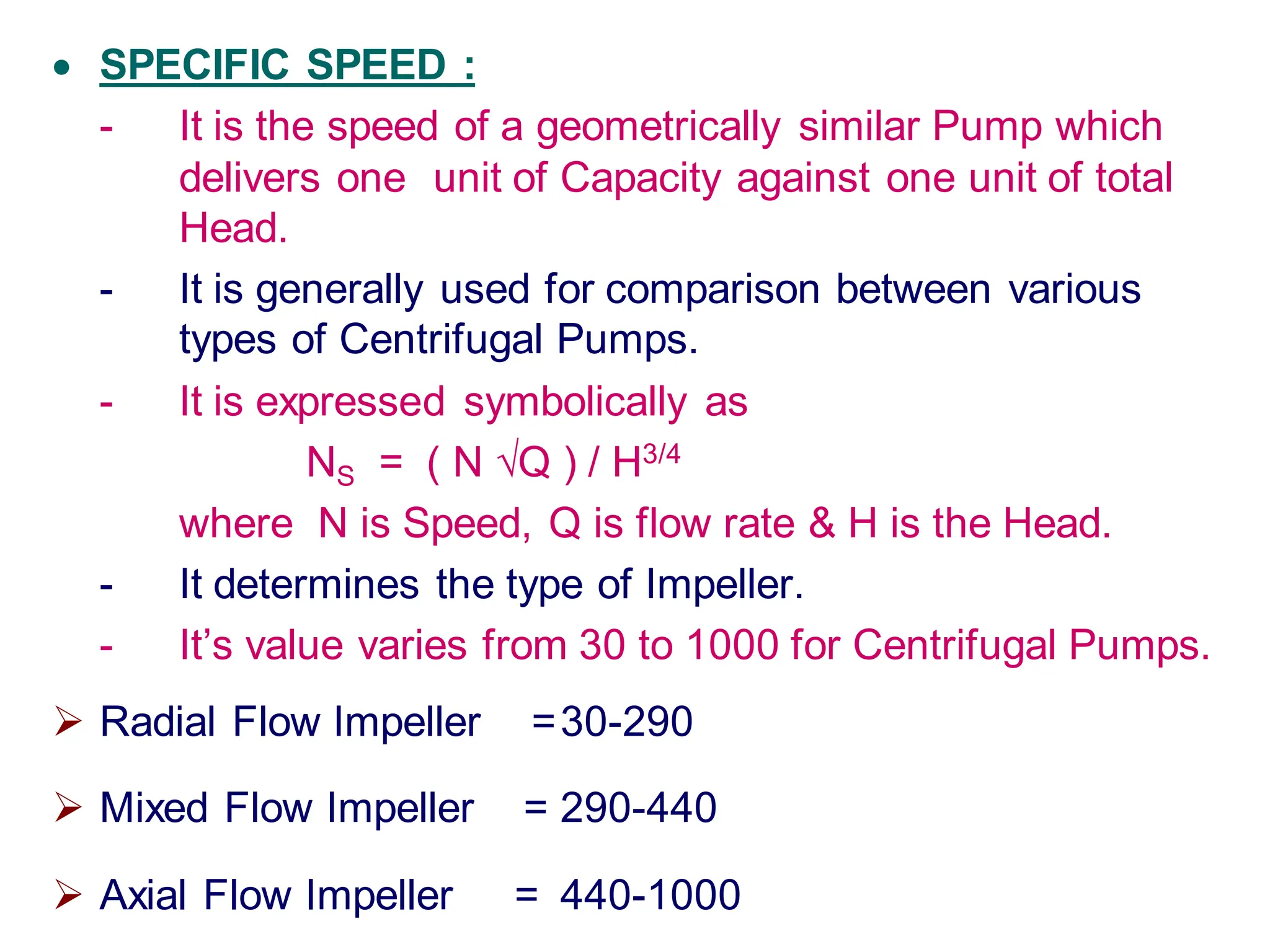Generally Pumps classification done on the basis of its mechanical ...