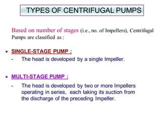 Generally Pumps classification done on the basis of its mechanical ...