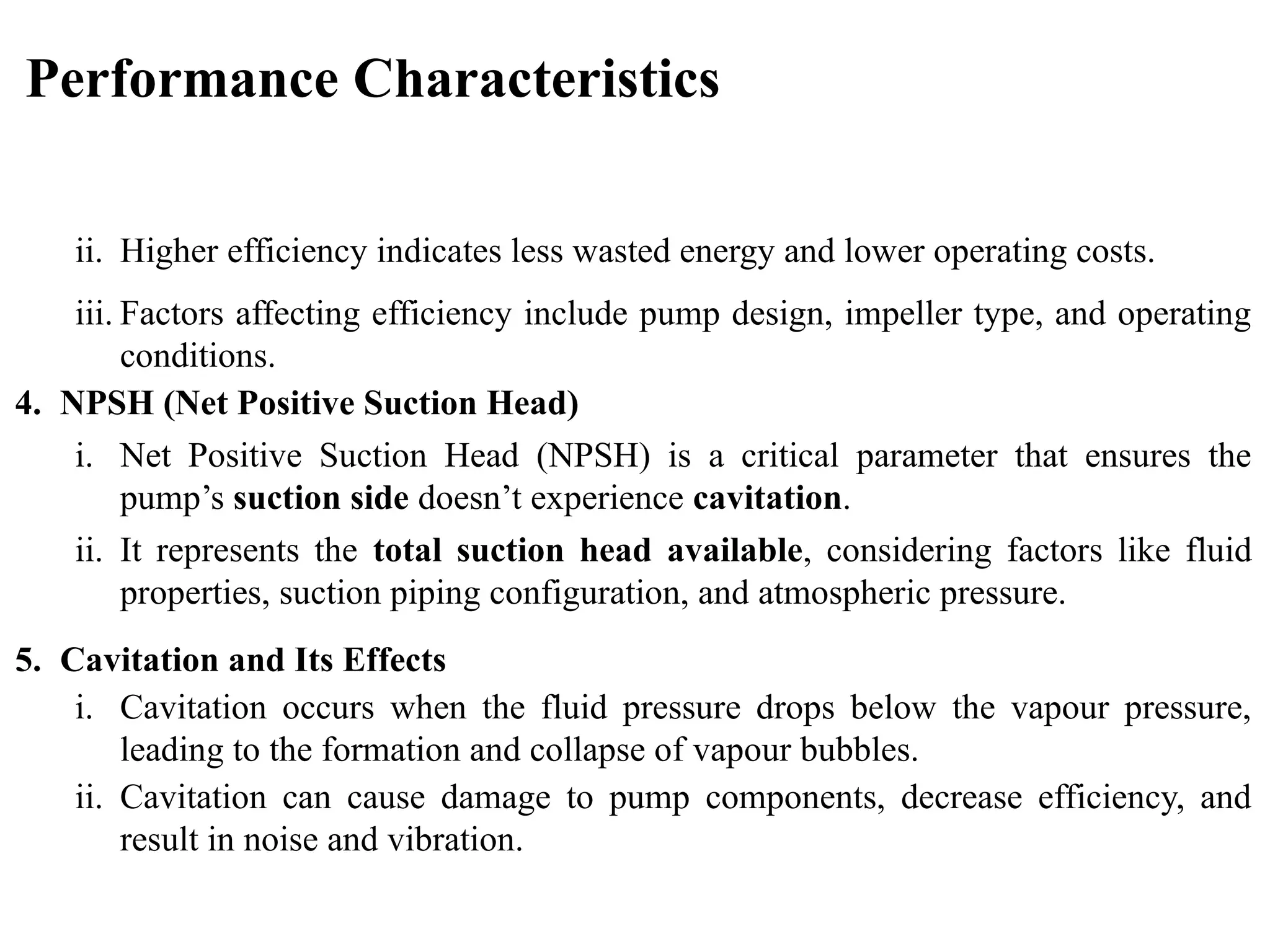 pumps, its types, performance characteristics | PPTX