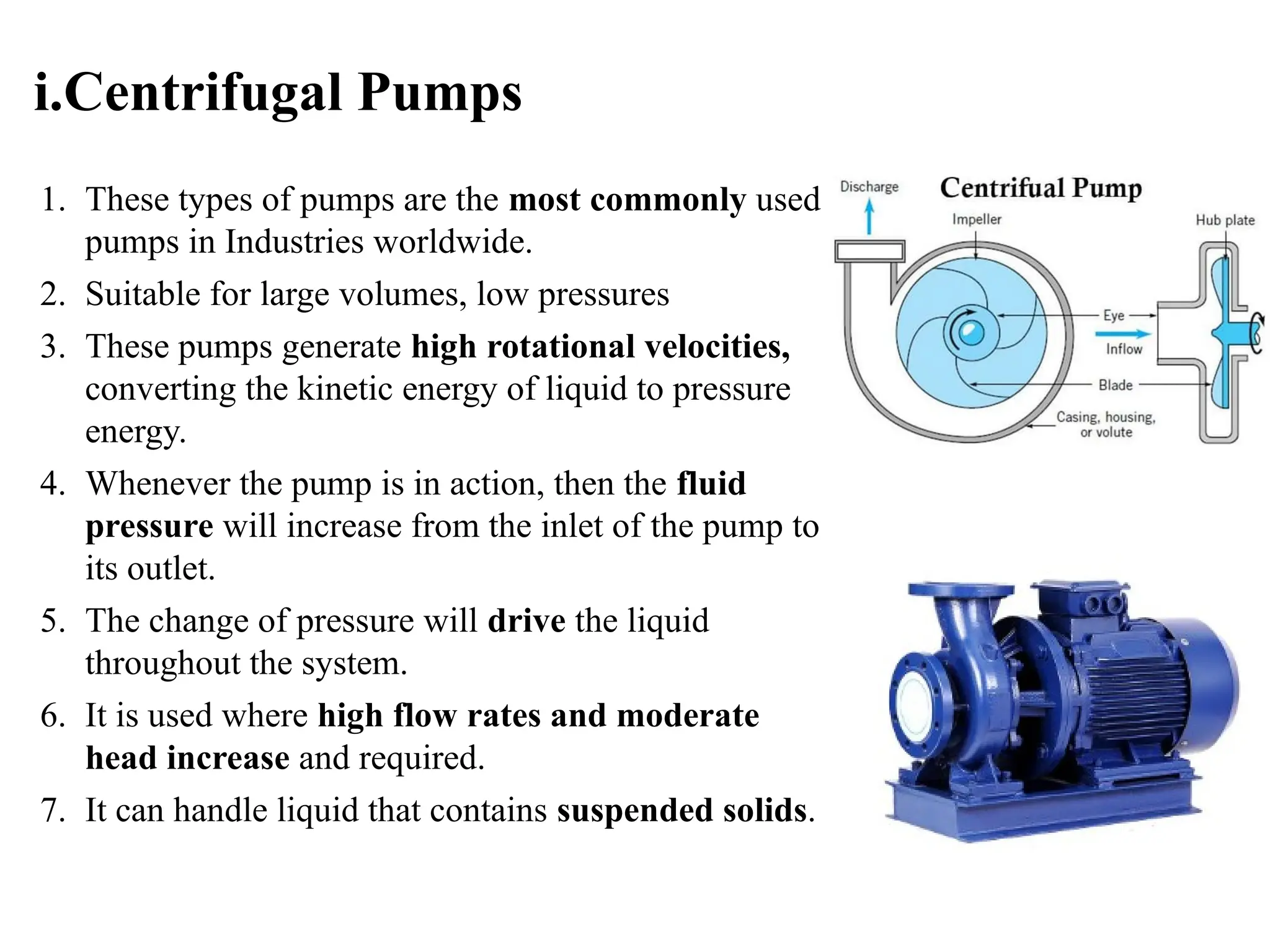 pumps, its types, performance characteristics | PPTX