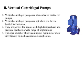 pumps, its types, performance characteristics | PPTX