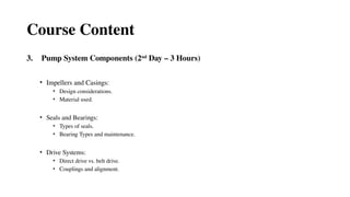 Pumps training course and air compressor units | PPT