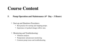 Pumps training course and air compressor units | PPT