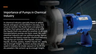 Pumps and Types of Pump- Fluid Mechanics | PPTX