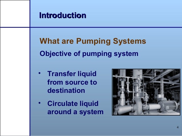 Pumps and pumping systems