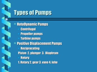 PUMPS LECTUREPUMPS LECTUREPUMPS LECTUREPUMPS LECTURE | PPT
