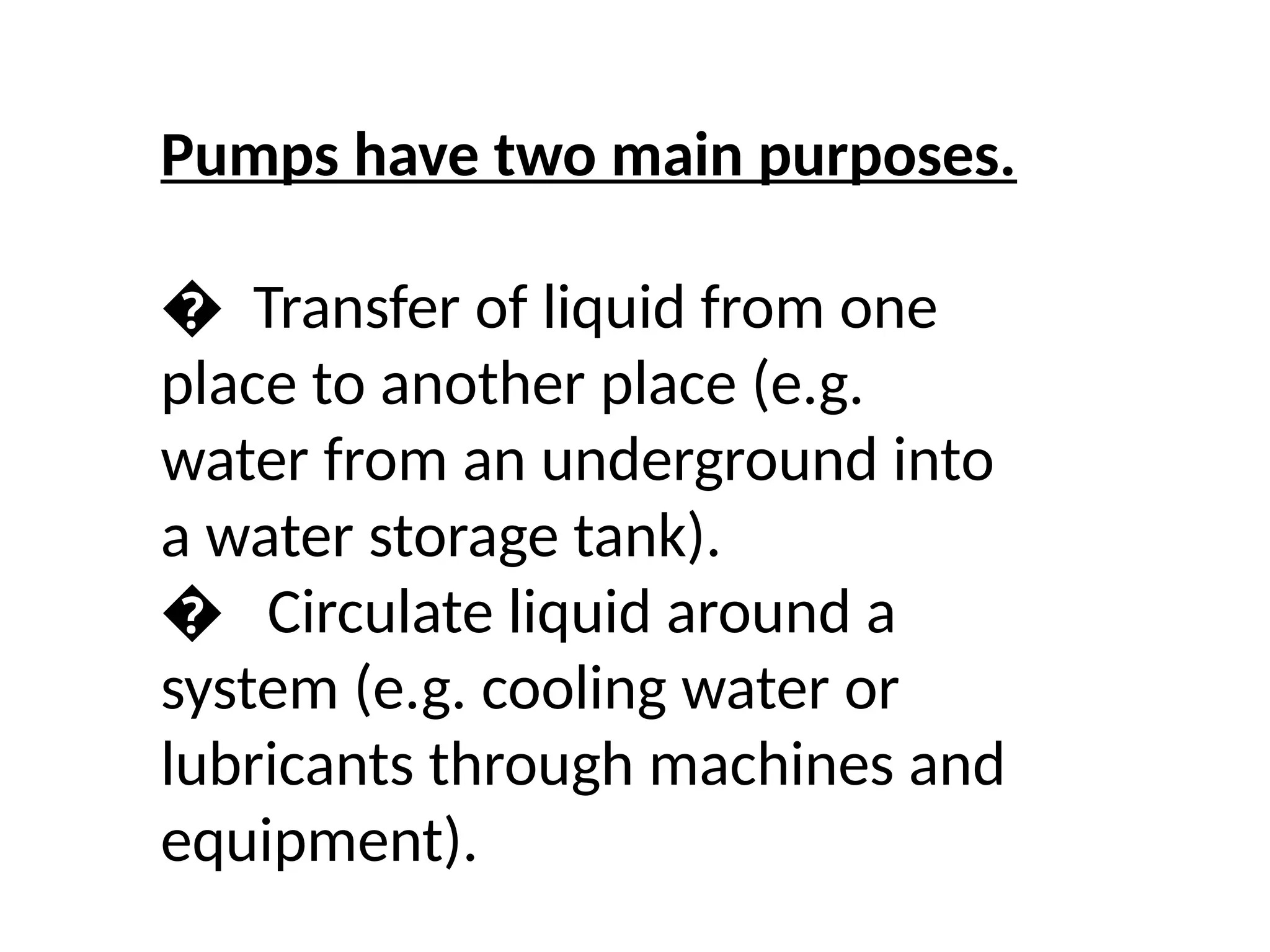 PUMPS PPT.pptx. Types of pumps in hydraulic machines. | PPT