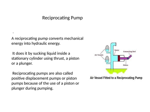 PUMPS PPT.pptx. Types of pumps in hydraulic machines. | PPTX