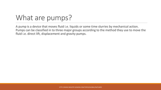Pumps presentation | PPTX