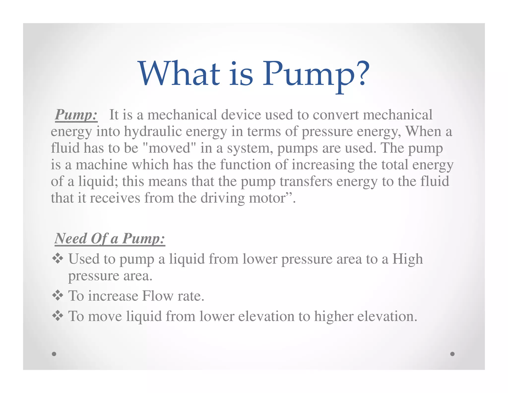 Pumps and types, Npsh, centrifugal pump | PDF