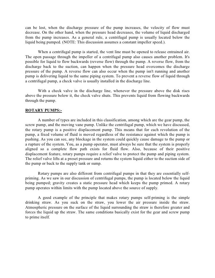 Pumps theory www.chemicallibrary.blogspot.com