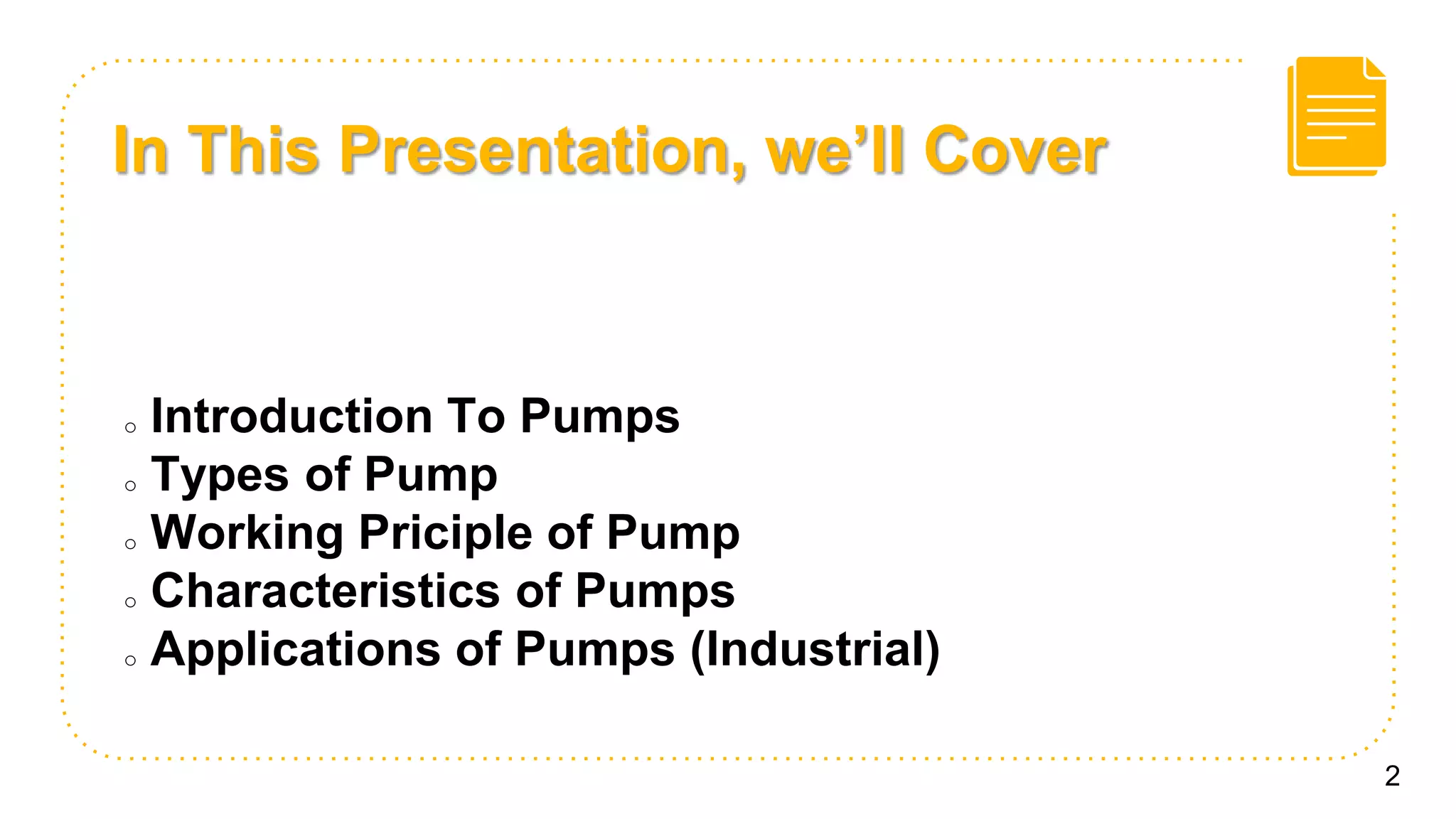 Pumps, Types of Pumps, Classification of Pumps and Characteristics of ...