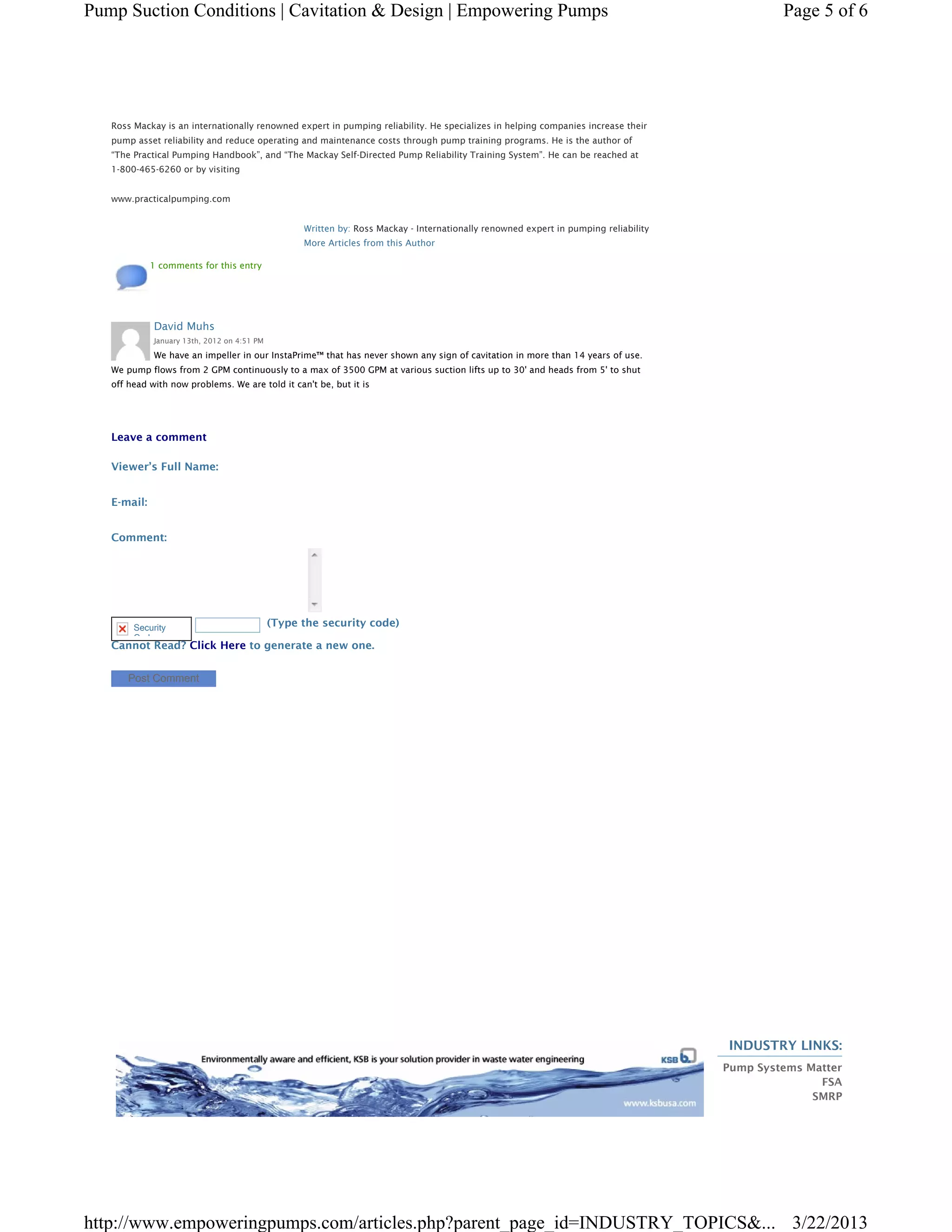 Pump suction piping rules | PDF