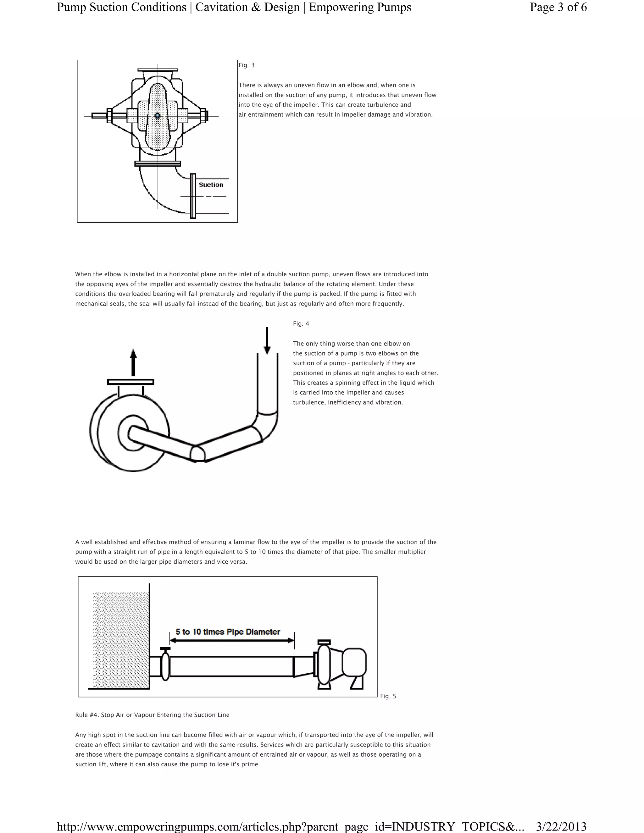 Pump suction piping rules | PDF