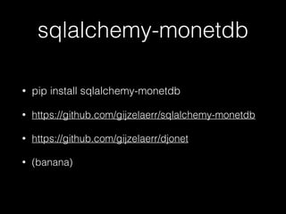 Python User Group November 2013, SQL(alchemy) and transient detection | PPT